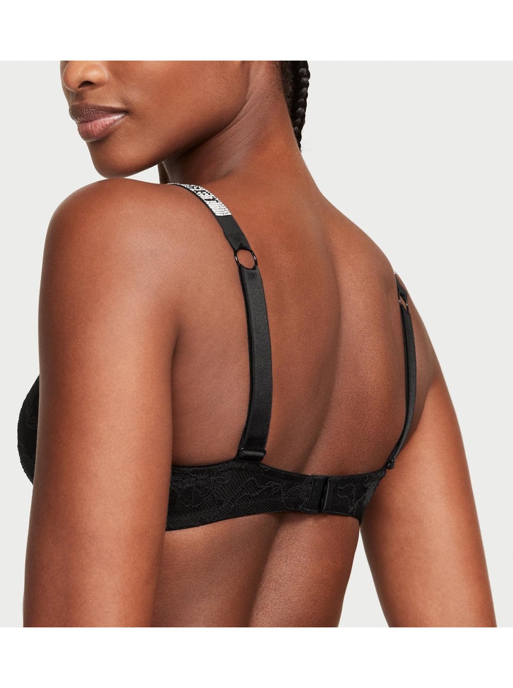Комплект белья Shine Strap Lace Bralette Black Set купить оригинал в